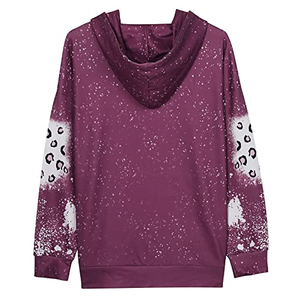 TAOHONG thankful blessed kind of a mess sweatshirts Purple Red