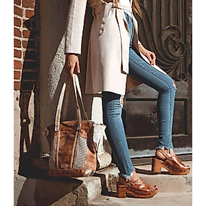 BedStu Amelie Tote Bag Light TanWhiteDistressed