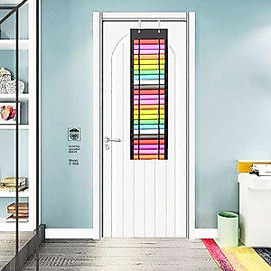 Loloka 2 Packs Vinyl Storage Organizer with 48 Compartment, Vinyl Roll Holder, Vinyl Storage Rack with 2 Hooks, Hanging Organizer Storage with 96 Roll Compartments (Black,96)