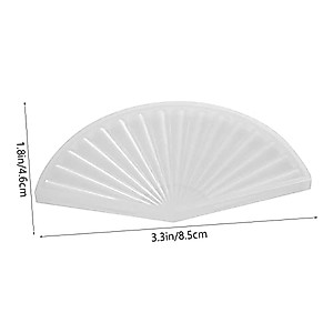 VILLFUL 2pcs Folding Fan Silicone Mold Molds for Resin Folding Fans Resin Silicone Molds Resin Tray Mold Jewelry Making Mold Epoxy Resin Casting DIY Handcraft Mould Folding Fan Mold White