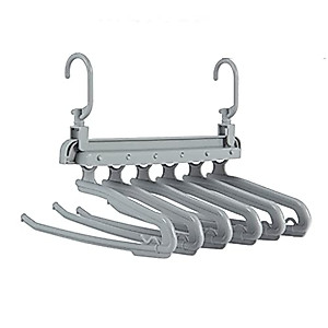 IULJH 6 Layers Pants Racks Pants Hangers Clothes Arrangement Multifunctional Pants Racks