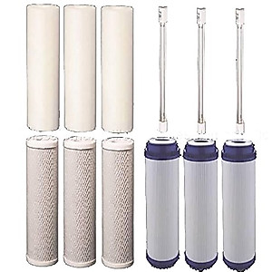12 pc Replacement Water Filter Set for our 4 Stage UV Under Sink Filter System