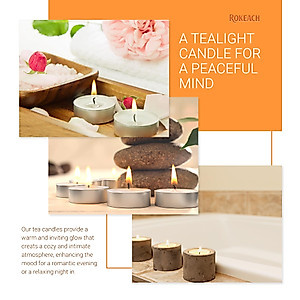 Rokeach Unscented Tea Lights Candles, (50 Count) 4.5 Hours | Votives Small Candles, Long Lasting Tea Lights | Bulk for Shabbat, Home, Events, Holidays, Pool Side Decor, Weddings and Emergencies