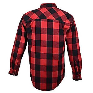 Five Brother Men's Heavyweight Regular Fit Flannel Shirt, Tall XLT Red/Black, 5200T PL-4A