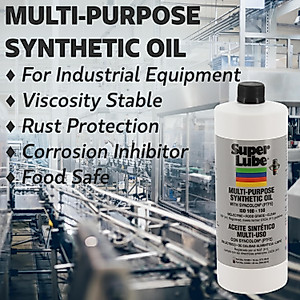 Super Lube Multi-Purpose Lightweight Synthetic Oil ISO 68 Hydraulic Grade (Clear, 4oz Bottle) | NSF Certified Food Grade & Clean | Superior at Low Temps