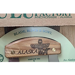 Alaska Ulu Bowl Set Birch Handle Totem Pole Eskimo