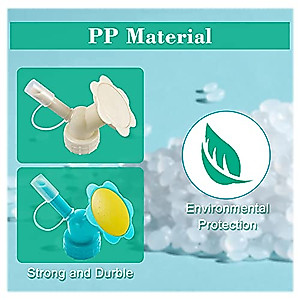 Andiker Flower Heads, 2 in 1 Watering Can Head Watering Can Tools Waters Sprinkler Nozzle for Plastic Bottles Double Head Watering Tool for Plant Cultivation, Potted Flowers, Bonsai (2pcs)