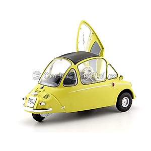Oxford Diecast Heinkel Trojan LHD Bubble Car Yellow 1/18 Diecast Model Car 18HE003