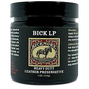 Bickmore Leather Conditioner, Scratch Repair Bick LP 4oz - Heavy Duty LP Leather Preservative | Leather Protector, Softener and Restorer Balm for Dry, Cracked, and Scratched Leather | Made in USA