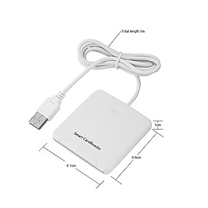 Oumij Credit Card Reader Portable USB Card Reader Full Speed Smart Chip Reader IC Mobile Bank Credit Card Readers