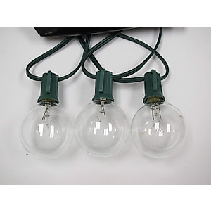 Sival Clear Globe String Lights Set of 25 G40 Bulbs, Perfect for Patio, Gardens, Gazebos, Weddings, Indoor/Outdoor, Christmas lights