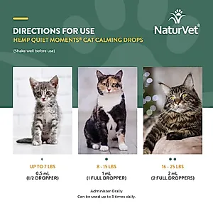 NaturVet Hemp Quiet Moments Calming Drops for Cat, 1oz