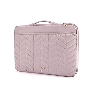 BAGSMART 13-14 inch Laptop Sleeve with Handle, Puffy Padded Laptop Case Fitted with MacBook Air Pro 13.3-14 inch, Dell, HP