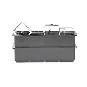 Bangp Large Ice Cube Trays 2 Pack,Big Ice Cube Molds with Removable Lids,Easy Release and Stackable Silicone Ice Cube Tray,Make 16 Big Square Ice Cubes for Whiskey,Cocktails