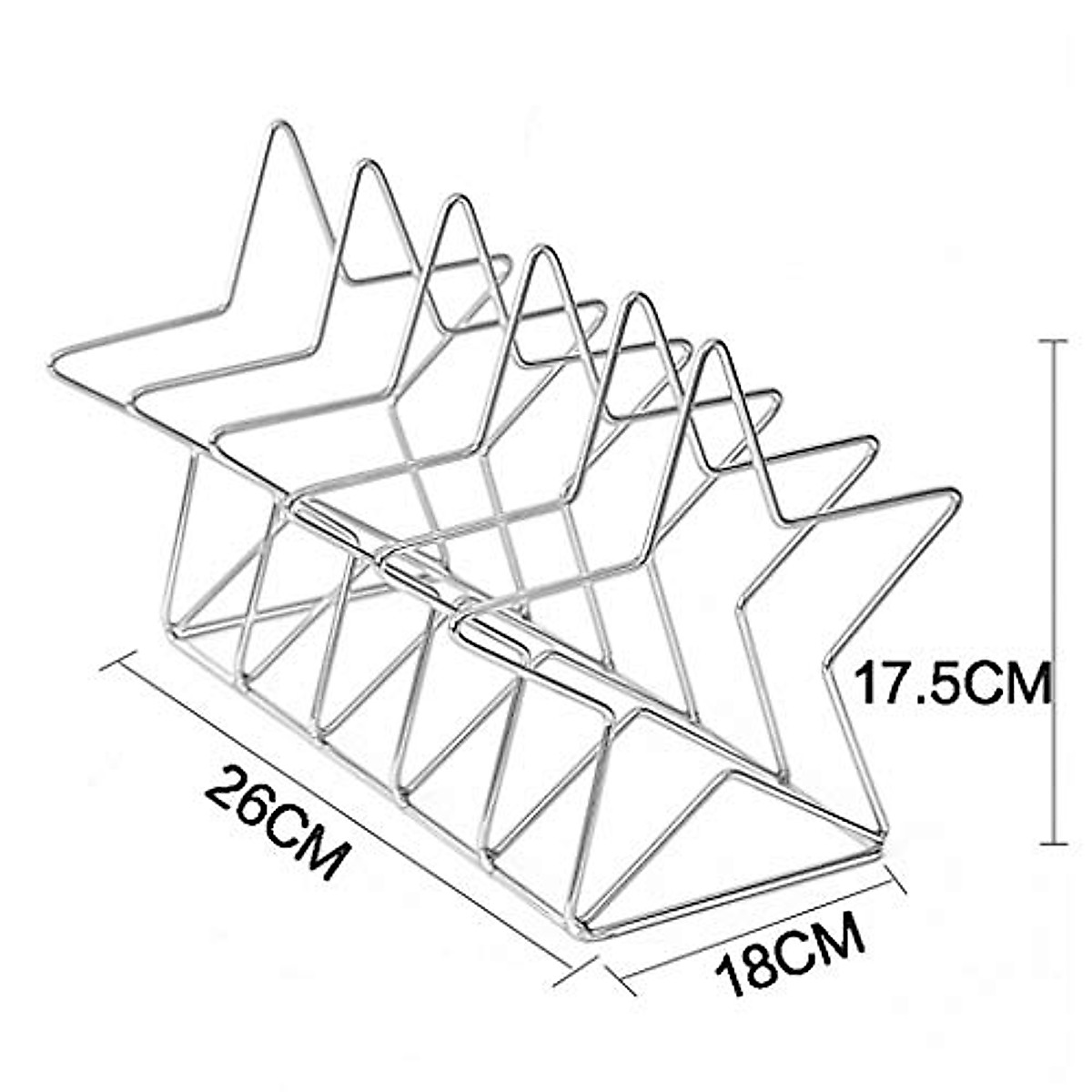 Newspaper Rack Magazine Rack Book Shelf Bookend Storage Rack Metal Wire Letter Rack Display Stand Desk Office 26X18X17.5CM MUMUJIN (Color : Gold)