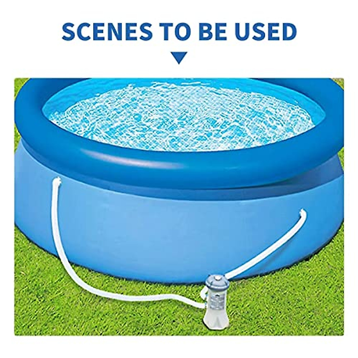 Pool Hoses for Above Ground Pools, 4 Pack 1.25 x 59 Inch Pool Filter Pump Hoses, Compatible with Intex Pool Filter Pump 607, 637 With 8 Metal Clamps(4)