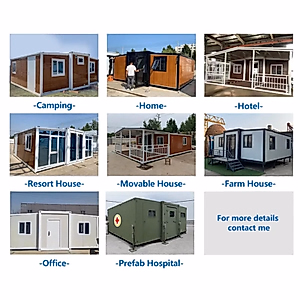 Prefabricated Luxury 2 Bedroom Multi Family Expandable Houses Luxury Steel Frame Home House 20ft Detachable Container Home