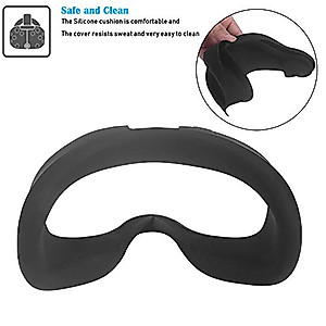 Eyglo Head Strap Pad & Face Cover & Protective Cover & Controller Grip Cover Strap for Oculus Quest VR Accessories Sweatproof Anti-Drop Comfort Set (Red) (Black)