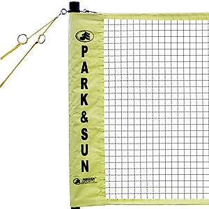 Park & Sun Sports Portable Indoor/Outdoor Badminton Net System with Carrying Bag and Accessories: Professional Series, Yellow/Black, Standard