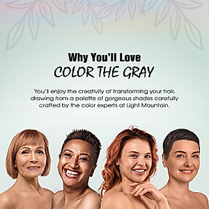 Light Mountain Natural Color the Gray Step 1 - Bulk 1 Pound Powder for Covering White, Gray, or Platinum Blond Hair, 16 Oz