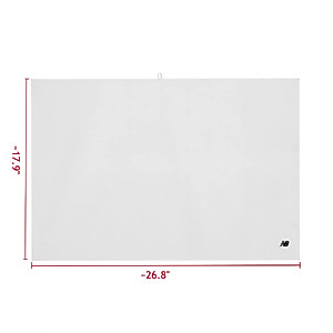 New Balance Premium Microfiber Towel, One Size (27" x 18"), White