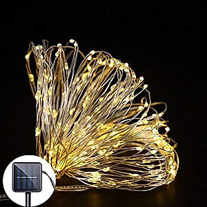 LIUPENGWEI Solar Led Fairy Lights String Lights 8 Lighting Modes Fairy Lights Christmas Lights for Patio, Garden, Home, Wedding, Pathway, Party Garden Ghost Light