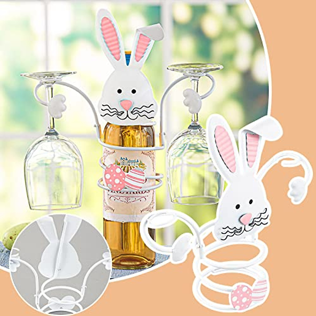 Rabbit Wine Glass Holder Goblet Holder Wine Glass Holder Easter Gift IK2
