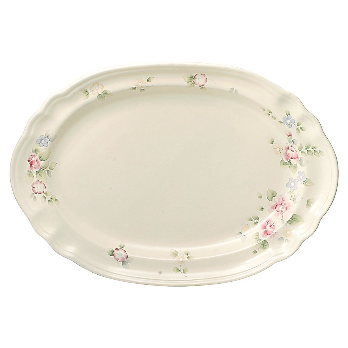 Pfaltzgraff Tea Rose Oval Serving Platter, 14-Inch