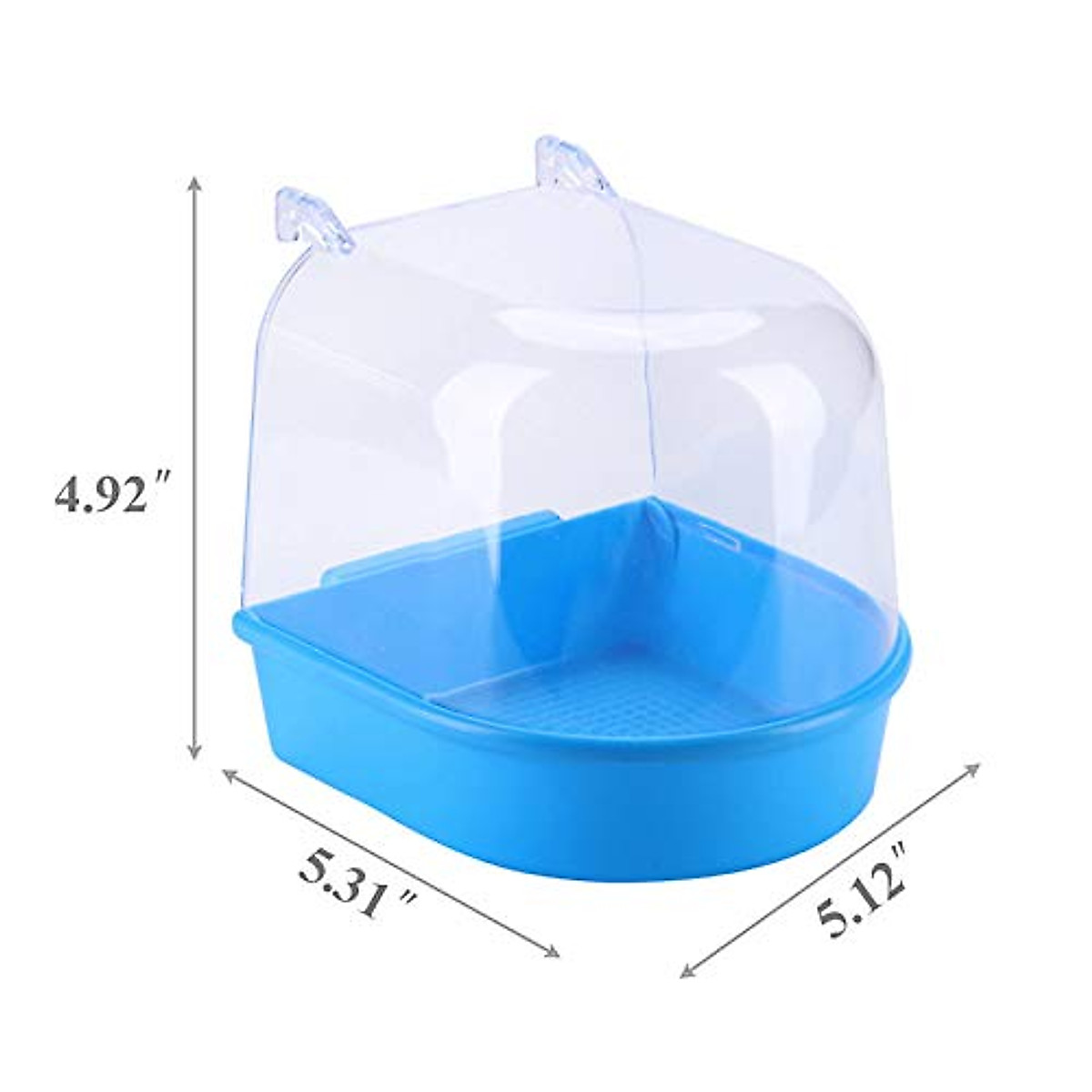 Parrot Bath Box Bird Cage Accessory Supplies Bathing Tub Bath for Parakeet Pet Brids Canary Budgies Parrot (Random Color)