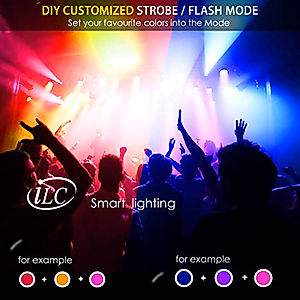 ILC Color Changing LED Light Bulb RGBW Controlled by APP, Sync to Music, Dimmable RGB Multi-Color 60 Watt Equivalent E26 Edison Screw (2 Pack)