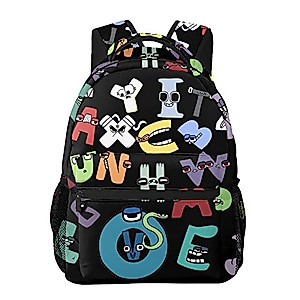 Alphabet Lore Backpacks for Boys Girls Teens Book Bag Travel Hiking Camping Work Bags