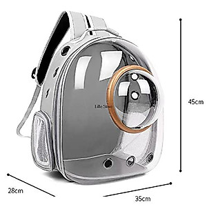 Pet Backpack Carrier Small Puppy Bunny Kitten Airline Approved Space Capsule Bubble Transparent Sightseeing Backpack Birds Travel Cage for Hiking Walking Outdoor