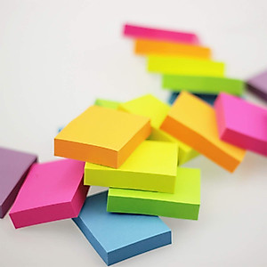 Early Buy Sticky Notes 1.5 x 2 Self-Stick Notes 6 Bright Color 18 Pads, 100 Sheets/Pad (6 Bright)