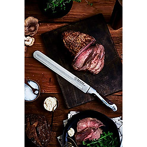 Hammer Stahl 10-Inch Carving Knife, X50CrMoV15 Forged German High Carbon Steel Meat Knife with Quad-Tang Pakkawood Handle - Perfect Brisket Slicing Knife