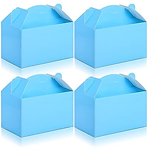 36 Pieces Party Favor Boxes Candy Cookies Treat Goodie Boxes Candy Boxes Treat Cardboard Gift Boxes, 5.9 x 3.5 Inch for Kids Birthday Party Baby Shower Wedding Party Supplies (Blue)