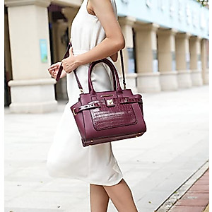 MKF Collection Satchel Bag for Women with Wristlet Wallet, Crossbody Handbag Top-Handle Purse