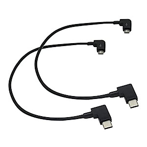 2X Cable for DJI Mavic PRO AIR Drone Remote Controller RC to Type-C USB Phone(Black)