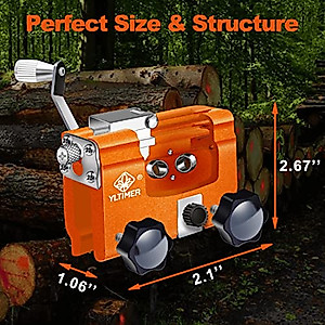 Chainsaw Chain Sharpening Jig, Chainsaw Sharpener Kit with Carrying Bag & Cleaning Brush, Hand-Crank Fast Chain Saw Sharpener Tool for 4"-22" Chain Saws & Electric Saws, Lumberjack, Garden Worker
