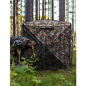 TIDEWE Hunting Blind See Through with Carrying Bag & Hunting Chair with Seat Cover