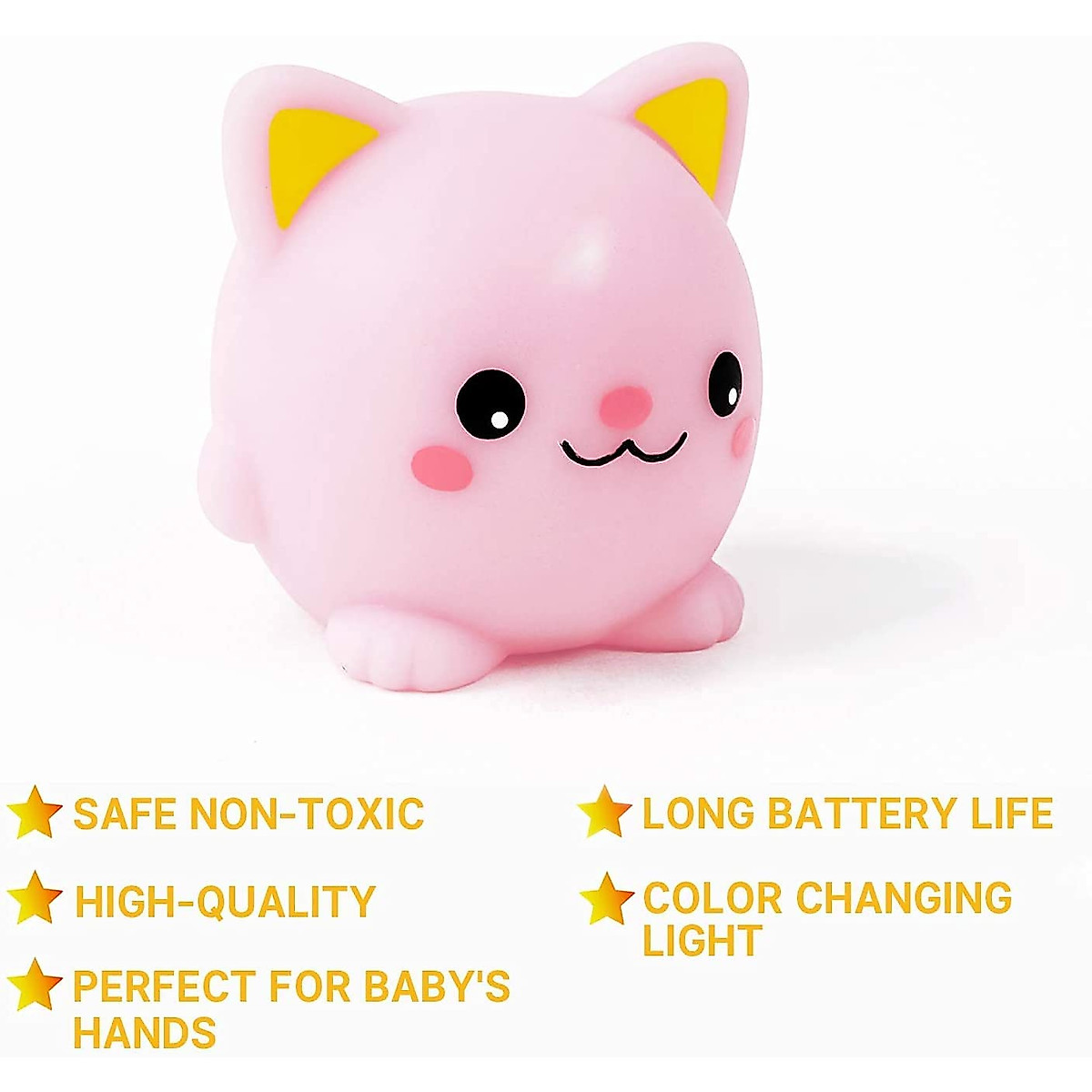 Bath Toys for Toddlers Baby 8 Pack Light Up Toys - Bathtub Toy Flashing Colourful LED Light Shower Bathtime For Kids Toddler Child Infants Preschool Bathroom Bathtub Shower Swimming Pool Party Games