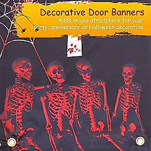 PRETYZOOM 8 Sets Decoration Treat Unique Use Trick Ornament Themed Signs Banners Couplet Style Banner for - Party Hanging Haunted Front Halloween Decor Creative Delicate Pendant Spider Door