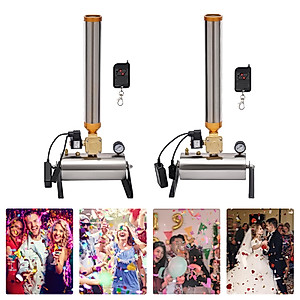 2PCS Confetti Cannon Machine Remote Control Confetti Launcher Machine Cannon Wireless Party Wedding Stage Paper Shots