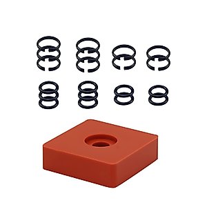 RURBRIN (10 Sets) 1/2" Impact Wrench Retaining Rings with O-Ring, Compatible with Electric/Pneumatic Wrench, Including Retainer Ring Anvil Install Tool