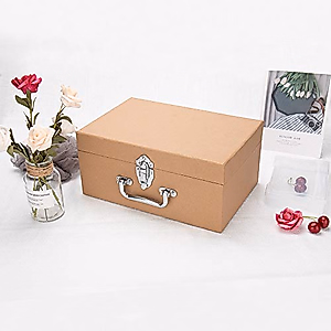 novelinks Photo Case 4" x 6" Photo Storage Box with Handle - 10 Inner Picture Storage Container Photo Organizer Case Picture Box Storage Photo Craft Keeper