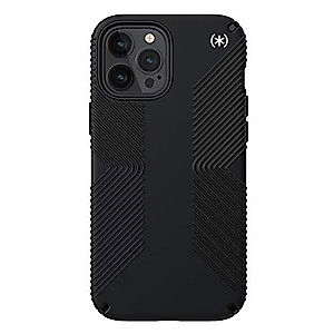 Speck Products Presidio2 Grip iPhone 12 Pro Max Case, Black/Black/White