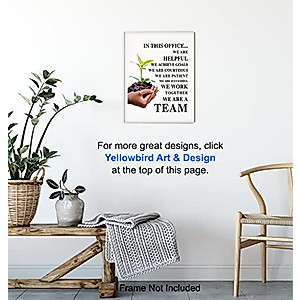 Office Wall Decor - Motivational Wall Art Quote - 8x10 Inspirational Wall Art Poster - Unique Gift for Boss, Managers, Team Leaders, Men Women - Unique 8x10 Room Decoration - UNFRAMED Picture Print