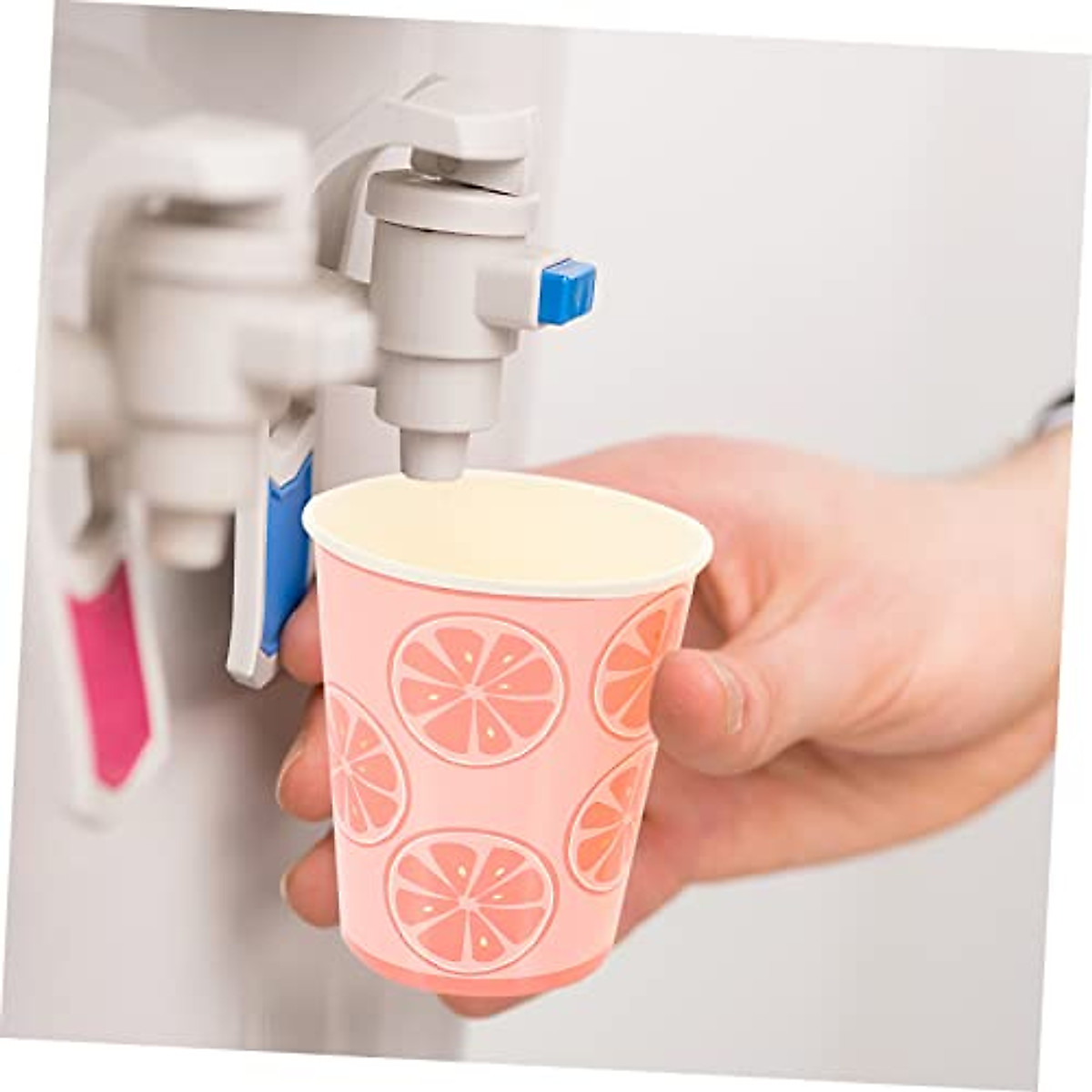 IFANLANDOR 8Pcs Lemon Paper Cups fruit party supplies tableware espresso paper cups hot coffee paper cups vasos para cafe desechables paper drinking cups lemon cups gold leaf Disposable