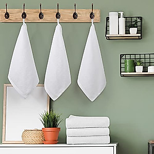 Looxii Baby Washcloths Luxury Bamboo Wash Cloths Ultra Soft Face Towel for Baby Registry as Shower 6 Pack (12"x12", White)