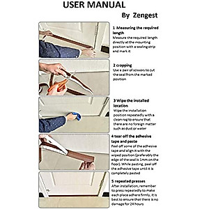 Zengest Door Strip Bottom, House and Glass Shower Door Seal Strip for Side of Door(Transparent), 1" x 16.4'