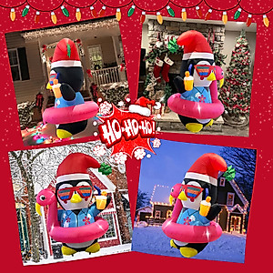 Kofero Inflatable Penguin Christmas Yard Decorations 5FT Outdoor Cute Blow up Xmas Decoration with Built-in LED Lights for Indoor Holiday Party Yard Garden Lawn Décor